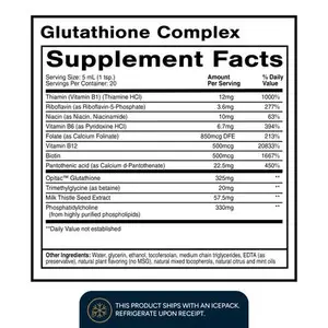 QUICKSILVER SCIENTIFIC Glutathione Complex Milk Thistle And Vitamin B Complex Liquid Supplement - None