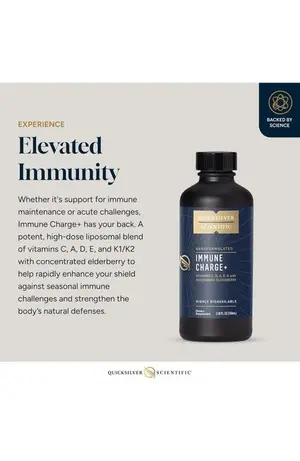 QUICKSILVER SCIENTIFIC Immune Charge Supplement With Elderberry And Vitamins A C D3