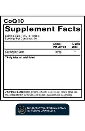 QUICKSILVER SCIENTIFIC Coq10 Nanoemulsion Coenzyme Q10 Liquid Supplement