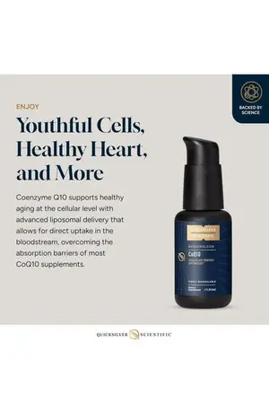 QUICKSILVER SCIENTIFIC Coq10 Nanoemulsion Coenzyme Q10 Liquid Supplement