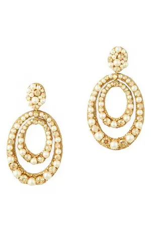 Deepa Gurnani Oval Earrings
