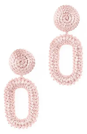 Deepa Gurnani Roula Drop Earrings - Baby Pink