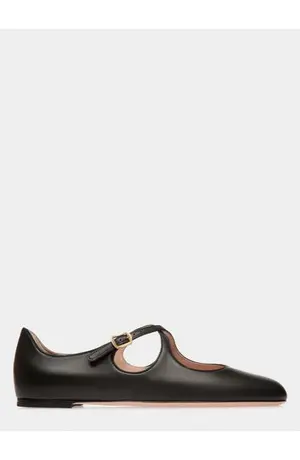 Bally Rina Flat In Lamb Leather - Black