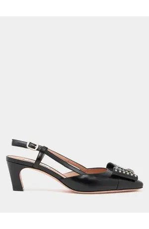 Bally B-bow Slingback Pump In Calf Leather - Black