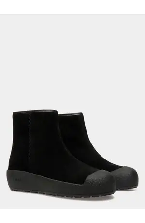Bally Curling Bootie In Suede