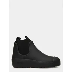 Bally Curling Bootie In Rubberized Leather - Black