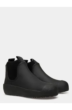Bally Curling Bootie In Rubberized Leather