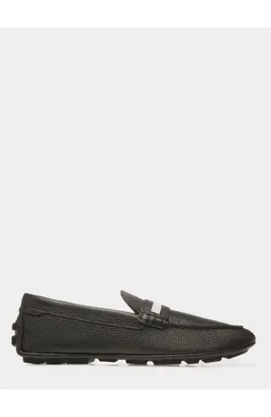 Bally Kerbs Drivers In Leather - Black