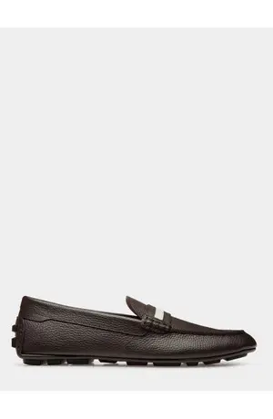 Bally Kerbs Drivers In Leather - Ebano 21