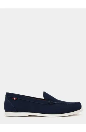 Bally Nelson Loafer In Suede - Blue