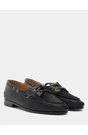 Bally Plume Leather Moccasin - Black/black