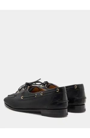 Bally Plume Leather Moccasin - Black/black