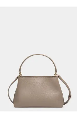 Bally Lock Me Mini Bag In Grained Leather - Brown