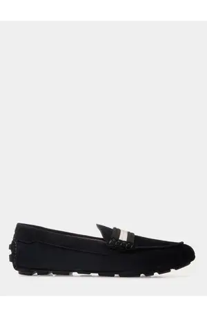 Bally Kerbs Driver In Calf Suede - Blue