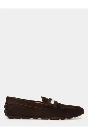 Bally Kerbs Driver In Calf Suede - Ebano 21