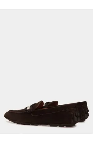 Bally Kerbs Driver In Calf Suede - Ebano 21