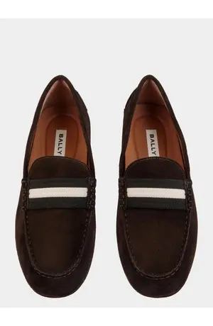 Bally Kerbs Driver In Calf Suede - Ebano 21