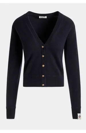 Bally Cardigan In Cashmere - Blue