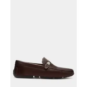 Bally Pilot Driver In Leather - Brown