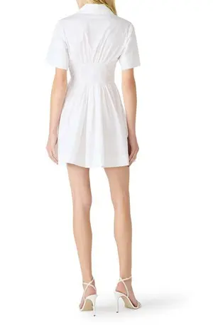 Steve Madden Ninna Lace Front Shirt Dress