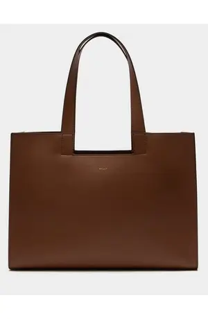 Bally Leather Tote Bag - Brown