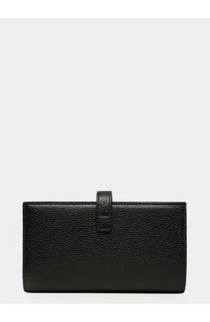 Bally Lock Me Long Wallet In Leather - Black