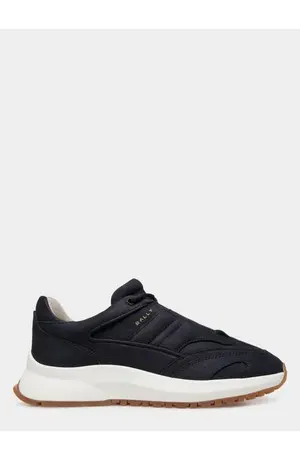 Bally Outline Sneaker In Nubuck Leather - Blue