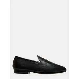 Bally Plume Loafer In Grained Leather - Black