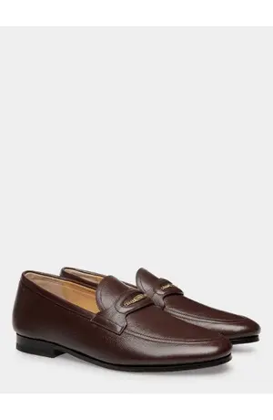 Bally Plume Loafer In Grained Leather - Brown