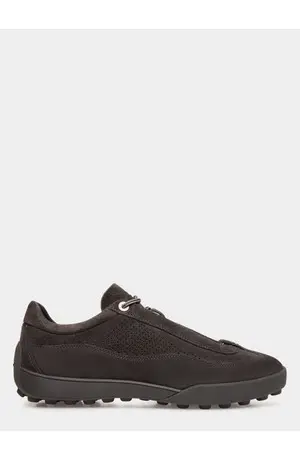 Bally Manto Runner Sneaker In Dark Suede - Gray