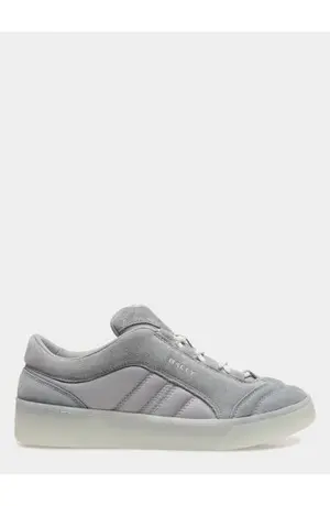 Bally Raise Sneaker In Suede Leather And Nylon - Gray