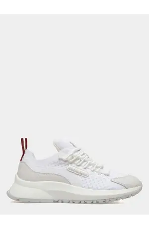 Bally Outline Sneaker In Knitted Fabric - White
