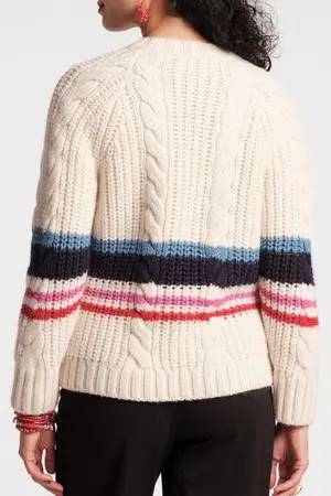 FRANCES VALENTINE Varsity Stripe Cardigan