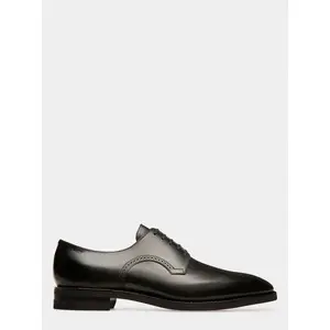 Bally Scribe Novo Derby Shoes In Calf Leather - Black