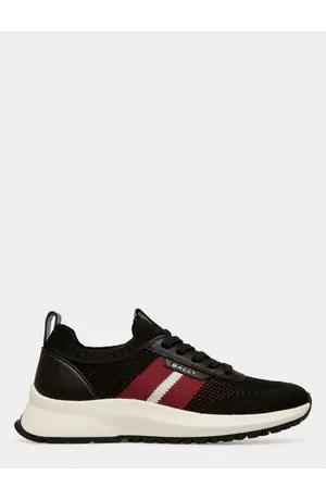 Bally Outline Sneaker In Knit Lined With Leather - Black