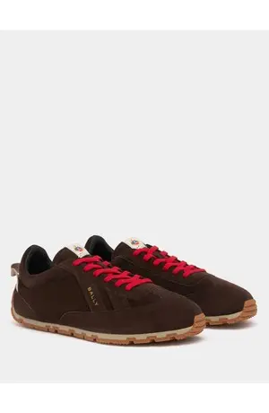 Bally Quarry Sneaker In Suede - Ebano 21