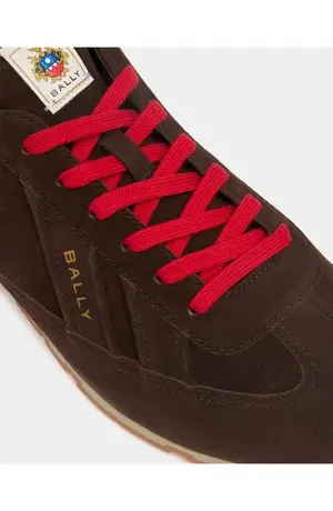 Bally Quarry Sneaker In Suede - Ebano 21
