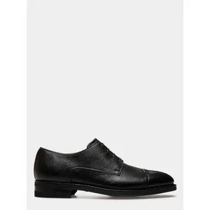 Bally Scribe Un Derby In Deer Leather - Black