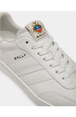 Bally Retro Crest Leather Sneaker - White