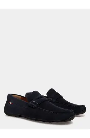 Bally Pilot Driver In Calf Suede