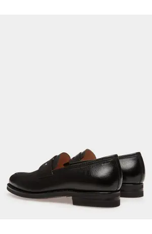Bally Schoenen Embossed Leather Penny Loafer - Black