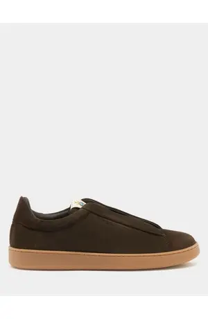 Bally Retro Crest Sneaker In Light Suede - Ebony 50