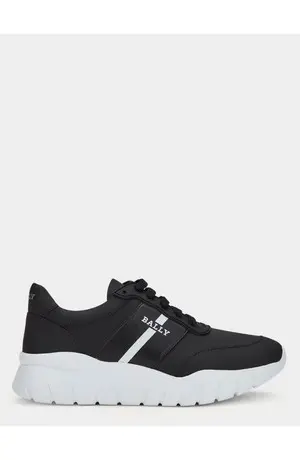 Bally Sneaker In Rubber-coated Leather - Black