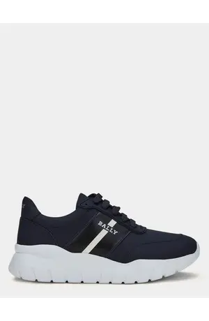 Bally Sneaker In Rubber-coated Leather - Blue