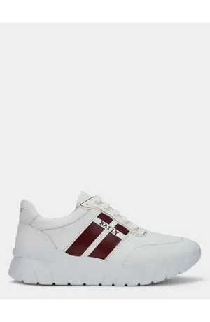 Bally Sneaker In Rubber-coated Leather - White