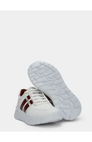 Bally Sneaker In Rubber-coated Leather - White