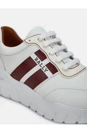 Bally Sneaker In Rubber-coated Leather - White