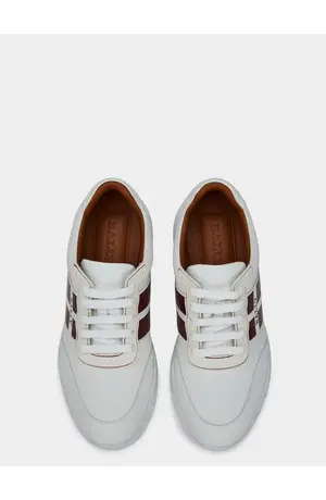 Bally Sneaker In Rubber-coated Leather - White