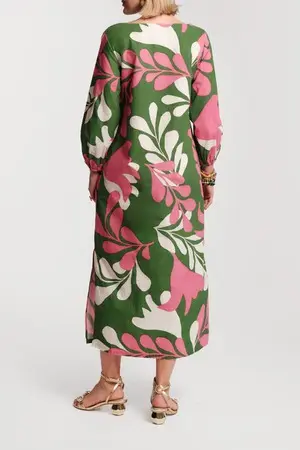 FRANCES VALENTINE Minnow Maxi Dress Mid-century Palm