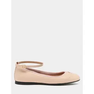 Bally Ysla Ballet Flat In Dusty Petal Leather - Pink